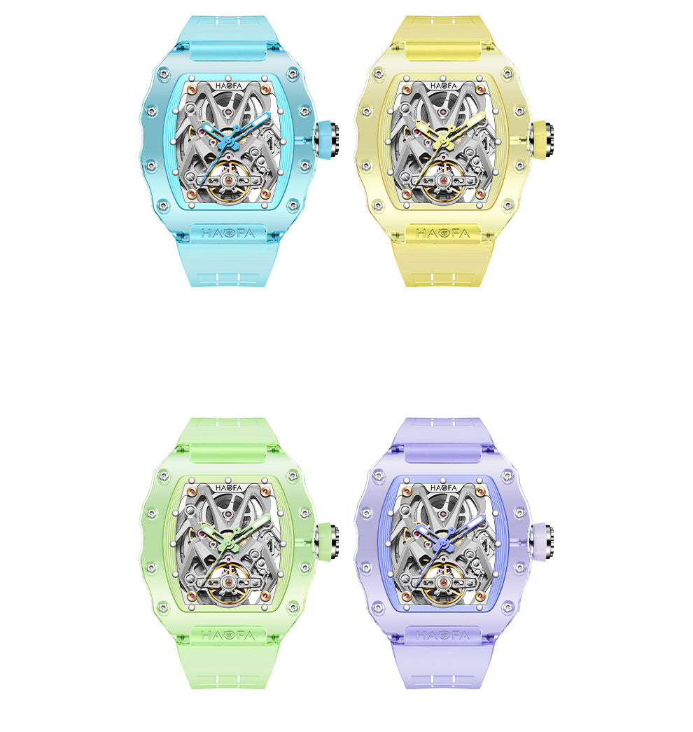 HAOFA 2209 Spider Design Dial K9 Crystal Tonneau Mechanical Watch ...