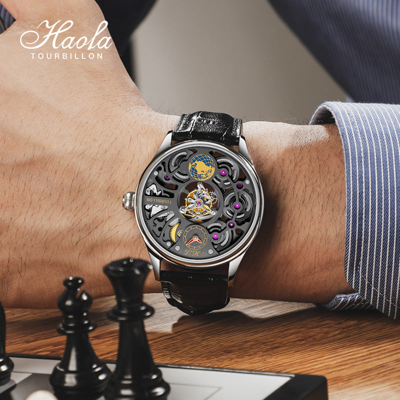 Haofa 1037 Center Tourbillon Watch Four Spring Drive Manual Tourbillon ...