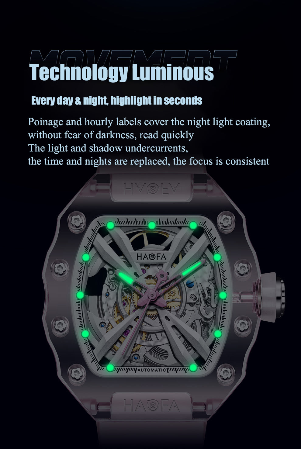 HAOFA Lady K9 Color Crystal Automatic Watch Model 2302 – HAOFA ...